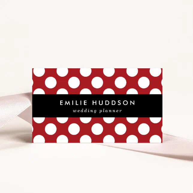 Red Polka Dots, Polka Dot Pattern, Dots, Dotted Business Card | Zazzle