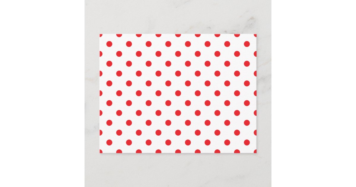Red Polka Dots Postcard | Zazzle