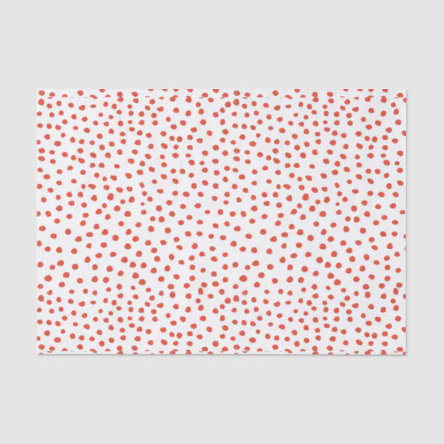 Red Polka Dots Tissue Paper | Zazzle