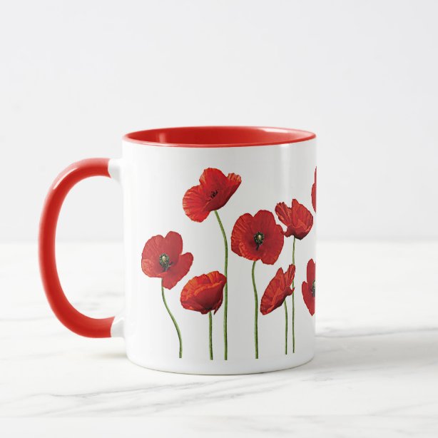 Poppy Mugs - No Minimum Quantity | Zazzle