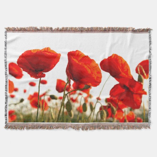 Red Poppies Throw Blanket | Zazzle.com