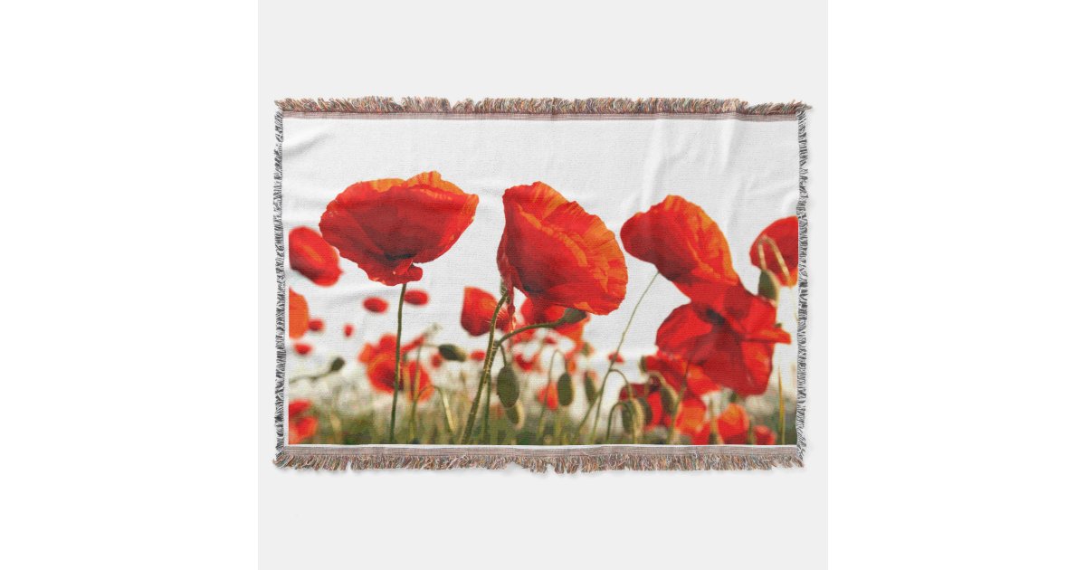 Red Poppies Throw Blanket | Zazzle