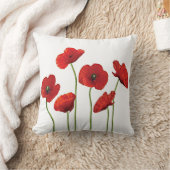 Red Poppies Throw Pillow | Zazzle