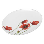 Red Poppy Floral Design Dinner Plates | Zazzle