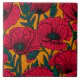 Red poppy garden ceramic tile | Zazzle