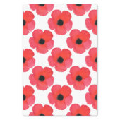Red Poppy Pattern Tissue Paper | Zazzle