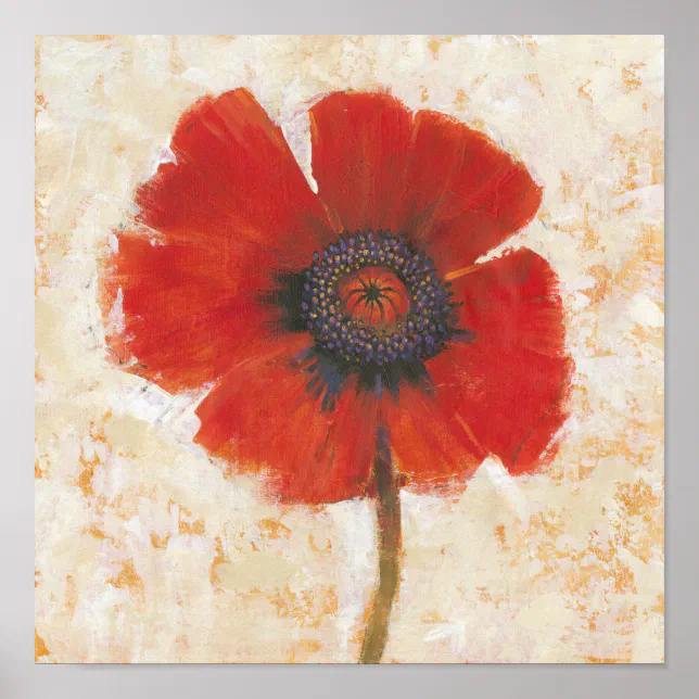 Red Poppy Portrait Poster | Zazzle