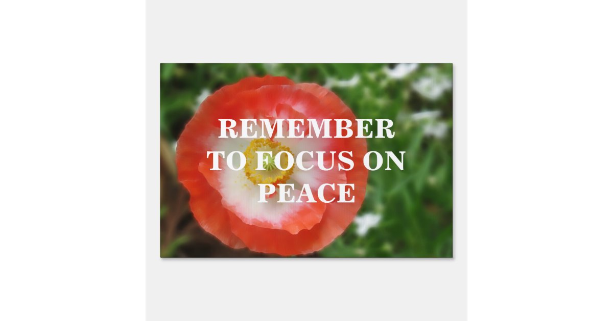 Red Poppy Remembrance Day Sign | Zazzle