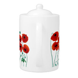 Red Poppy Teapot | Zazzle