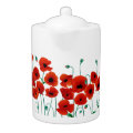 Red Poppy Teapot | Zazzle