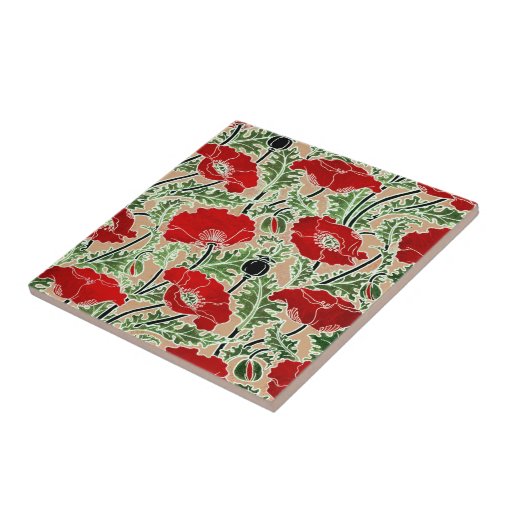Red Poppy Tile | Zazzle