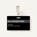 Red Press All Access Pass Horizontal ID Badge | Zazzle