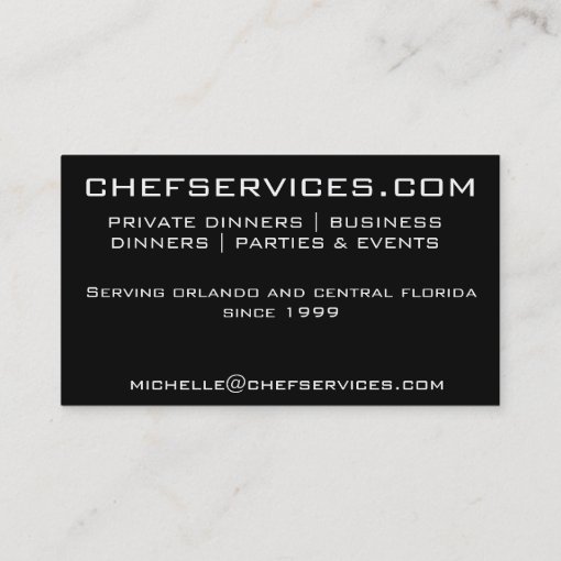 Red Private Chef Catering Business Card | Zazzle
