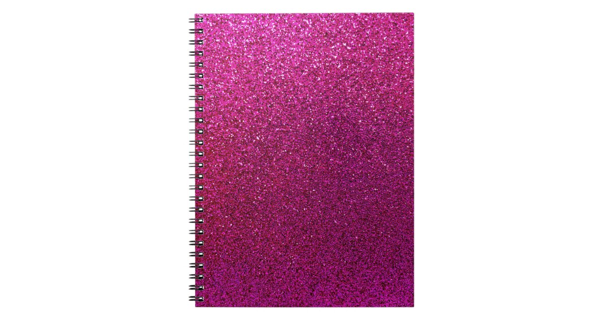 Red Purple Glitter Background Sparkle Glittery Notebook | Zazzle