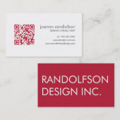 Red QR CODE Business Card | Zazzle