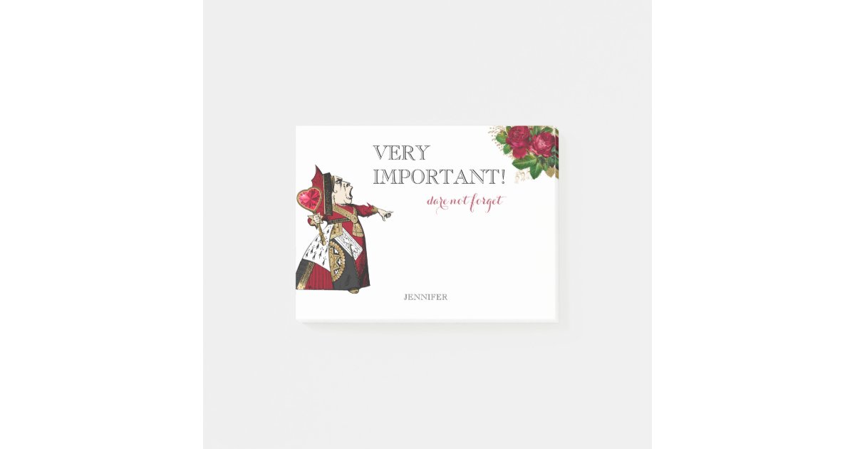 Red Queen of Hearts Vintage Post-it Notes | Zazzle