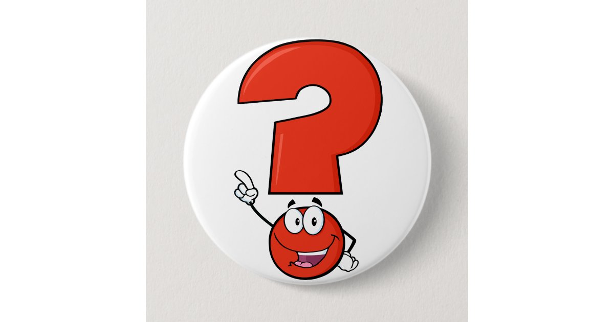 Red Question Mark Button | Zazzle