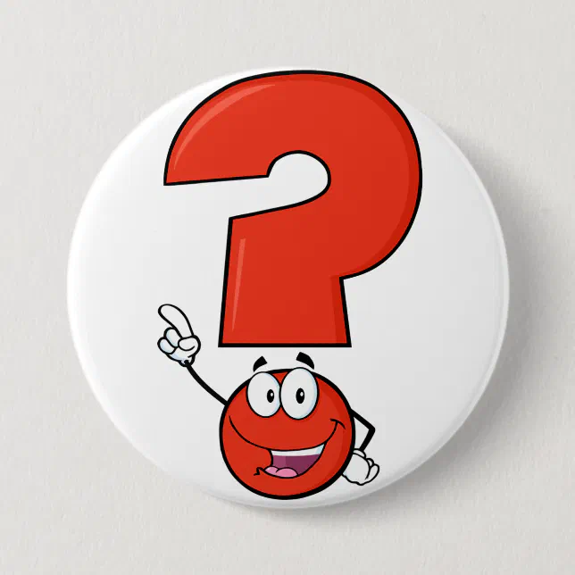 Red Question Mark Button | Zazzle