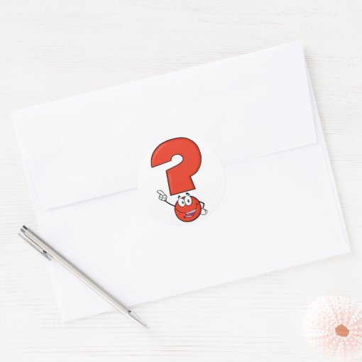 Red Question Mark Stickers | Zazzle