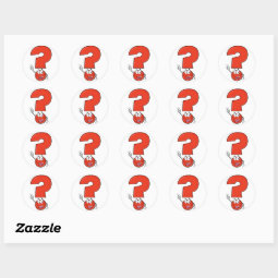 Red Question Mark Stickers | Zazzle