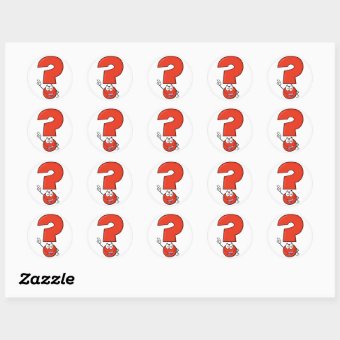 Red Question Mark Stickers | Zazzle