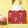 Red Question Mark Wrapping Paper | Zazzle