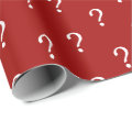 Red Question Mark Wrapping Paper | Zazzle