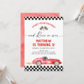 Red Race Car Birthday Invitation | Zazzle