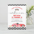 Red Race Car Birthday Invitation | Zazzle