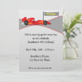 Red Race Car, Finish Line, Birthday Invitation | Zazzle