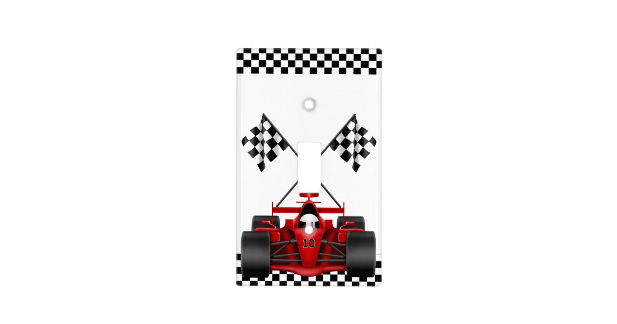 Red Race Car Light Switch Cover | Zazzle
