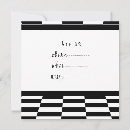 Red Race Car with Checkered Flag Invitation | Zazzle