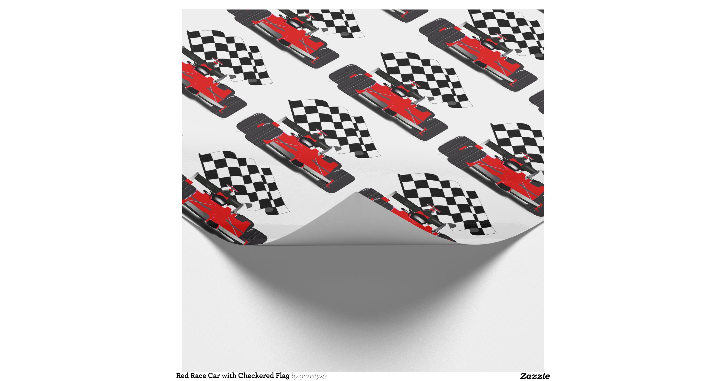 checkered flag gift wrap