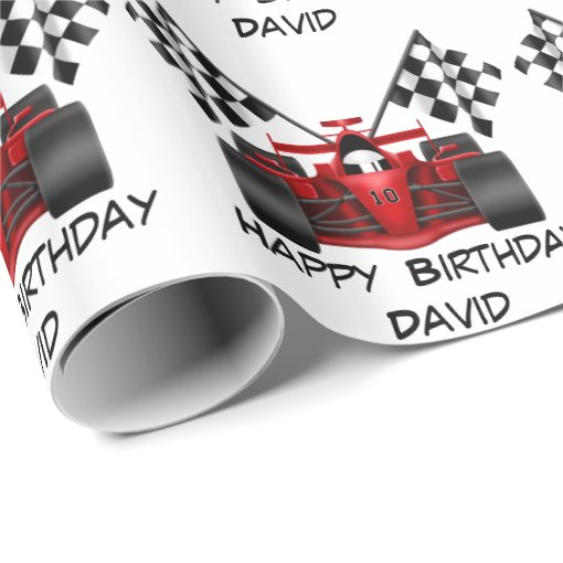 Red Race Car Wrapping Paper | Zazzle
