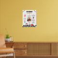 Red Racing Car 1st Birthday Photo Milestone Poster | Zazzle