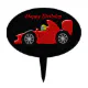 Red Racing Car Birthday Cake Topper | Zazzle