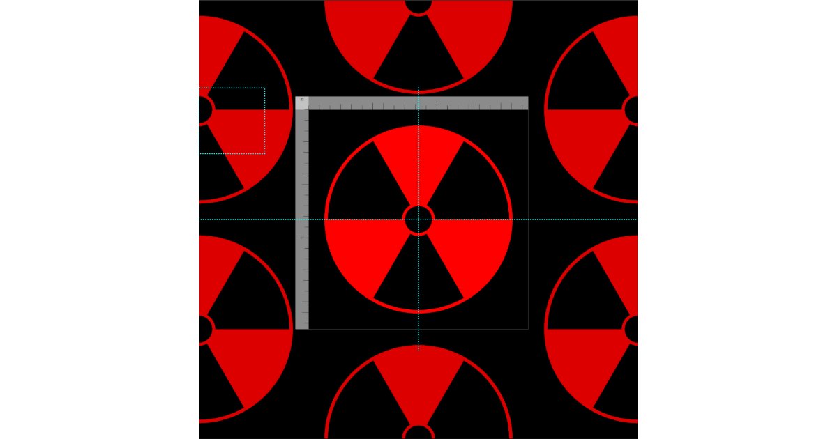 Red Radiation Symbol Fabric | Zazzle