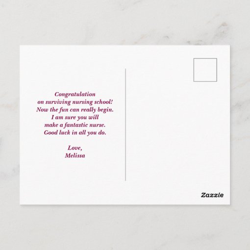 Red Red Caduceus Nurse Medical Symbol Postcard | Zazzle