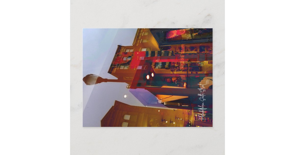 Red reflections on the streets of Philadelphia Postcard | Zazzle
