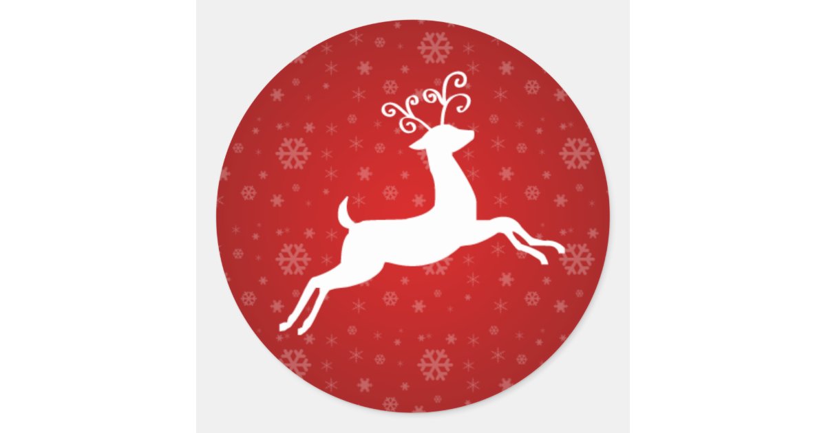 Red Reindeer Stickers | Zazzle