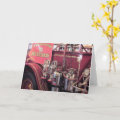 Red REO Speed Wagon Fire Engine Card | Zazzle