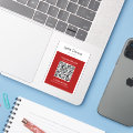 Red Restaurant Menu Scan Order QR Code Sticker | Zazzle