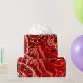 Red Retro Paisley Bandanna/Bandana Wrapping Paper | Zazzle