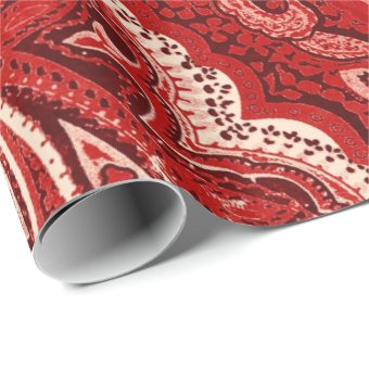 Red Retro Paisley Bandanna/Bandana Wrapping Paper | Zazzle