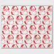 Red Retro Santa Claus Wrapping Paper | Zazzle