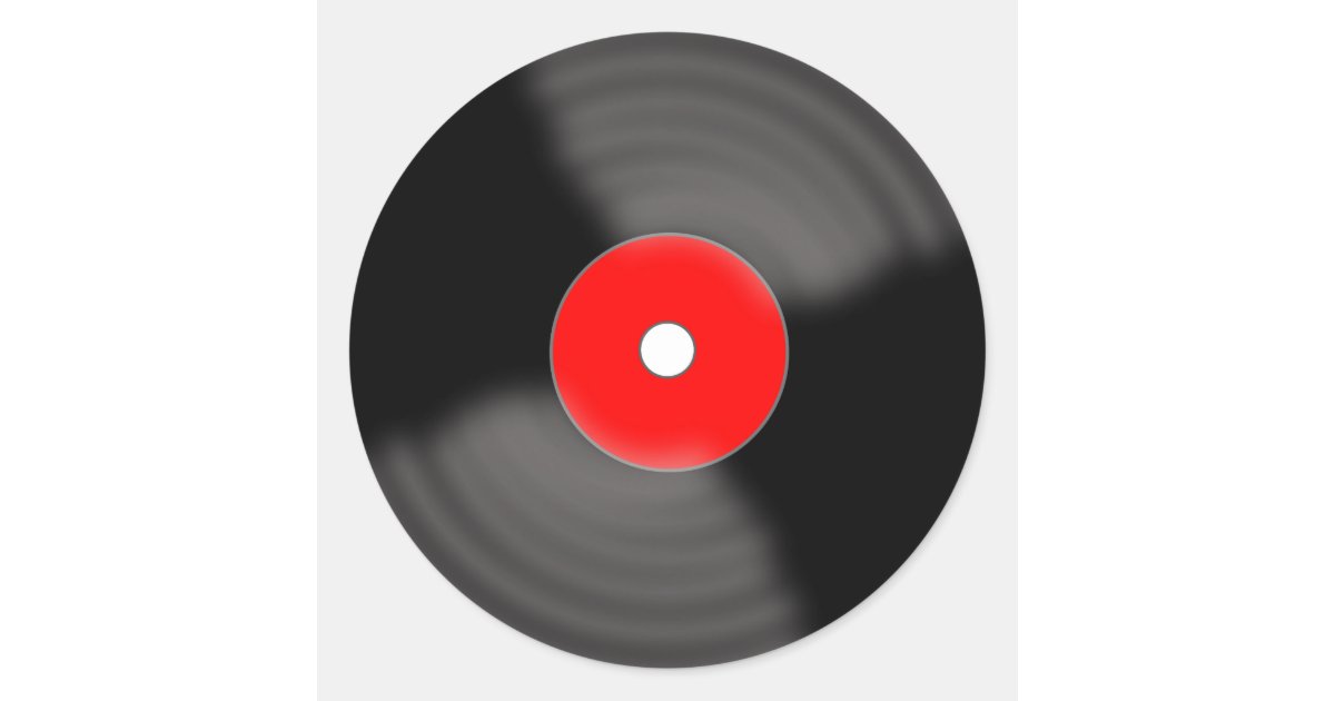 Red Retro Vinyl Record Party Stickers | Zazzle