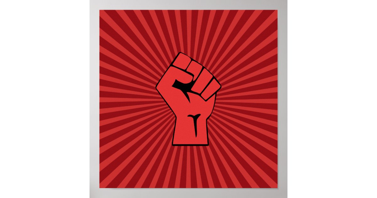 Red Revolutionary Fist Poster | Zazzle