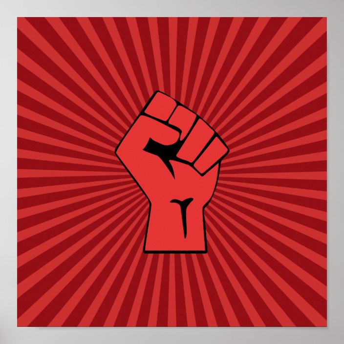 Red Revolutionary Fist Poster | Zazzle.com