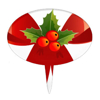 Red Ribbon Cake Toppers | Zazzle