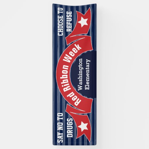 Red Ribbon Week - Drug Free Banner | Zazzle